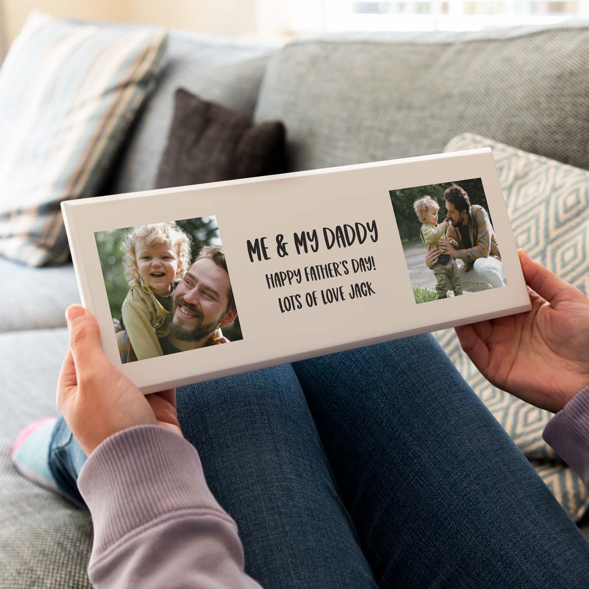 Personalised Photo Plaque With Two Images – Little Bear Studios
